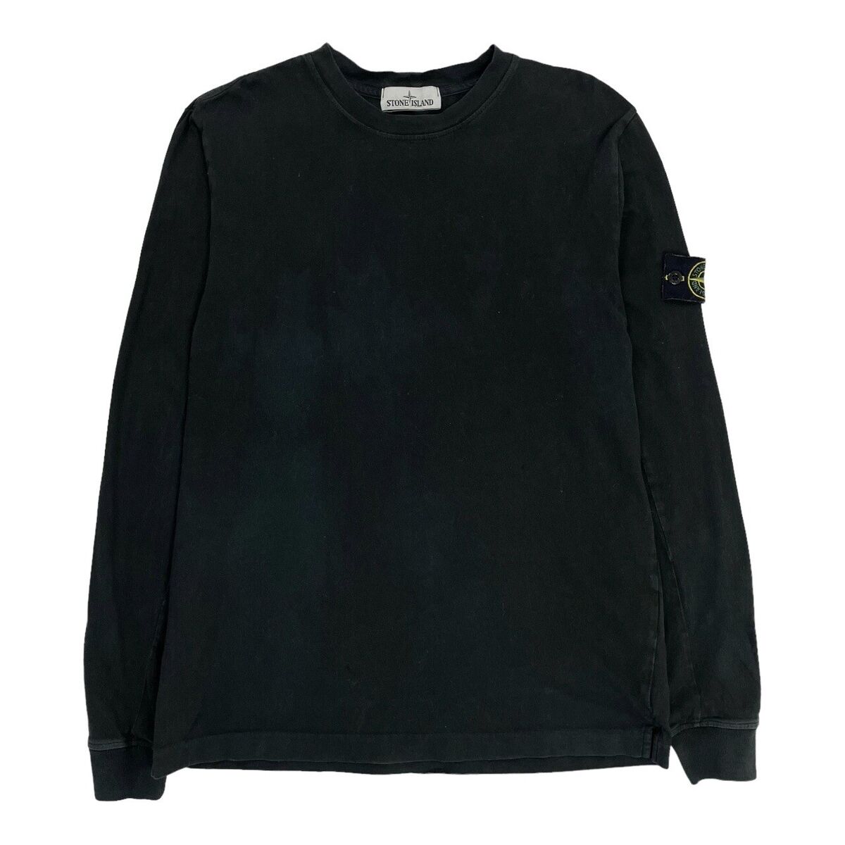 Stone Island Long Sleeve T-Shirt Badge Black Lightweight Stone Island Long Sleeve T-Shirt Badge Black Lightweight
