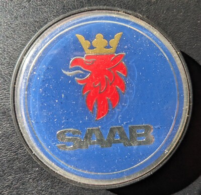 SAAB 5236294 Used Genuine OEM Wheel Center Cap, Black Edge, 62.5mm 9-3 ...