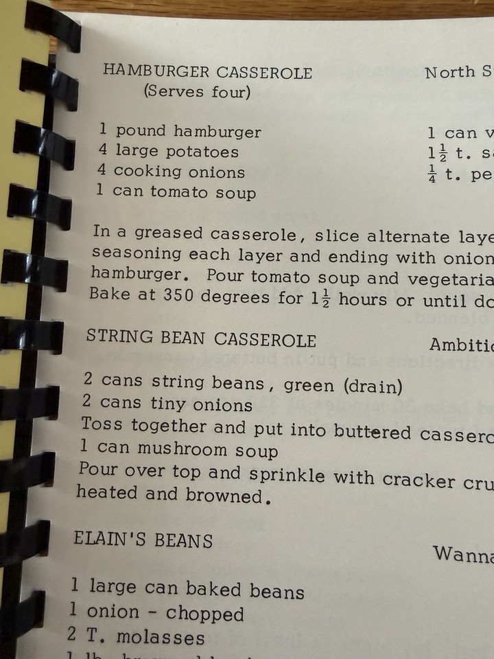 Vintage Cookbook Spiral Bound Recipes Roseau County Homemaker Mn 1953 ...