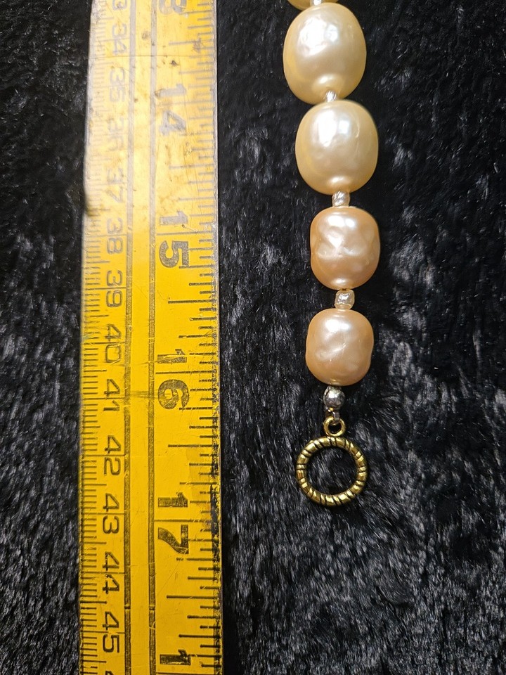 Stunning 1950's Miriam Haskell Style Filigree & Baroque Faux Pearl ...