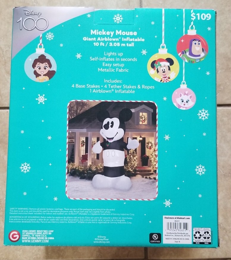 Disney 100 Mickey Mouse 10 Ft Christmas Airblown Inflatable | eBay
