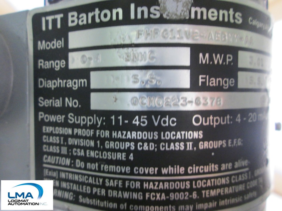 ITT BARTON Instruments Transmitter FHFG | eBay