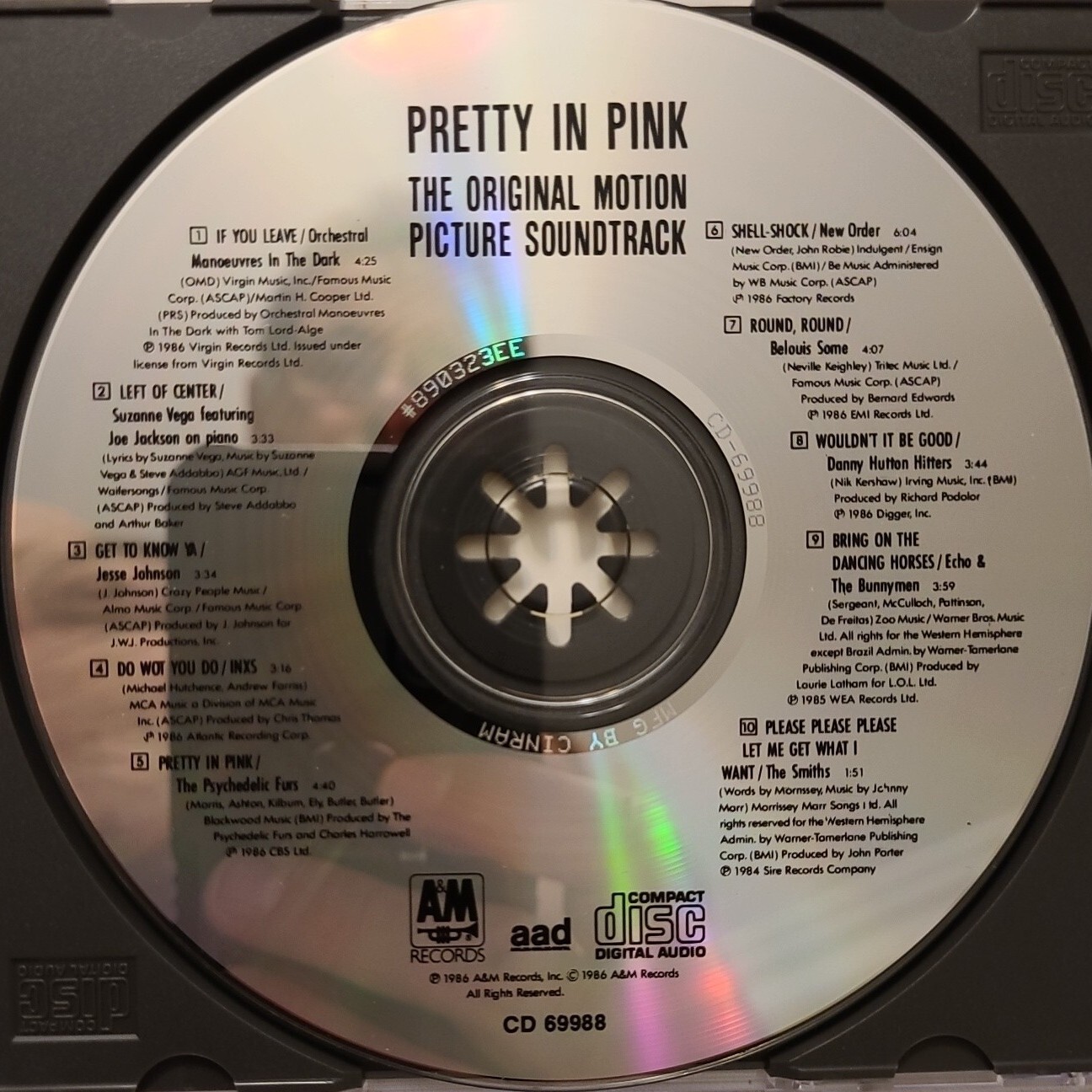 Pretty in Pink: The Original Motion Picture Soundtrack CD (1986, Canada ...