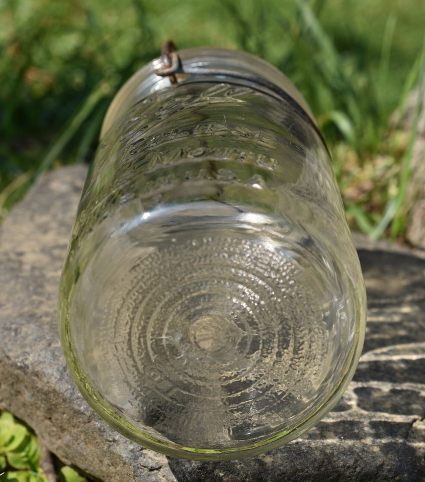 Antique Ball Eclipse Wide Mouth Canning Quart 'Fruit' Jar Wire Closure ...