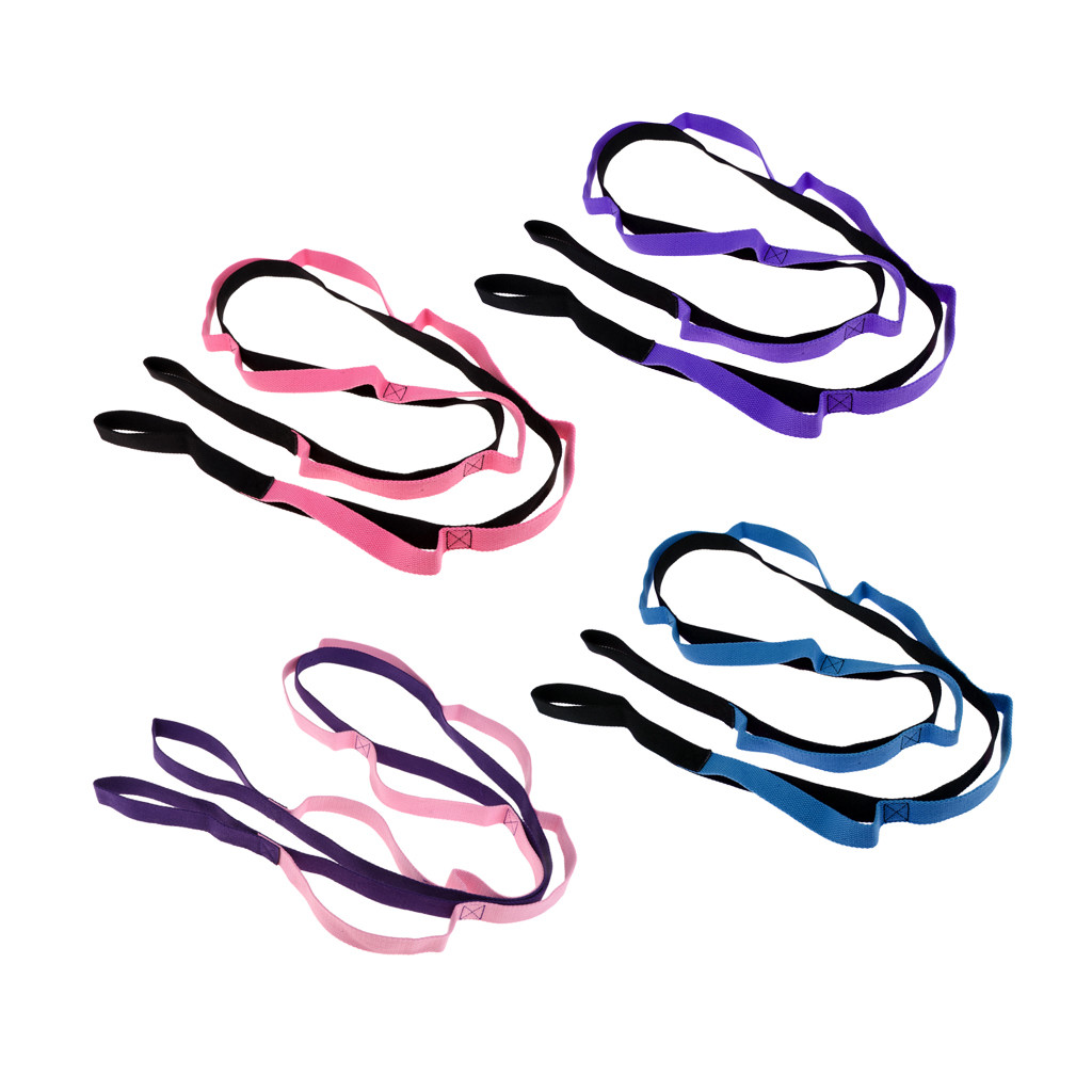 Multi Loop Stretch Strap Flexibility Pilates Sports Gym Yoga Dance Belt ...
