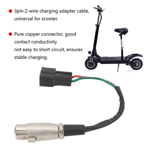 ・10in 3Pin 2-Wire Charger Cable Copper Connector Stable Charging ...