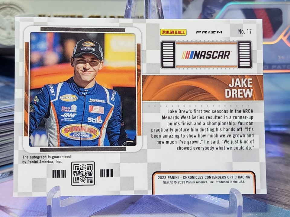 2023 Panini Chronicles Racing Jake Drew Rookie Ticket Autograph | eBay