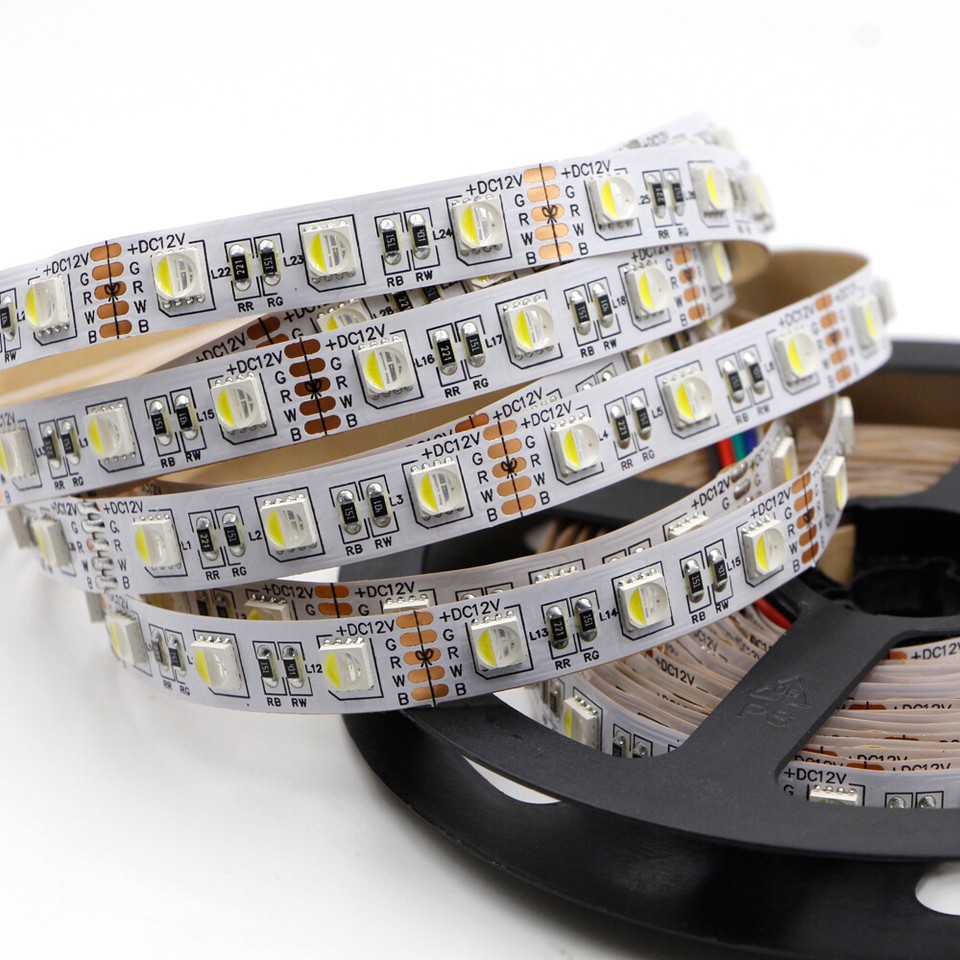 5M 5050 RGBW 4-in-1 Chip RGBW RGB+ White LED Strip Light Waterproof ...