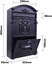 Wall Mounted Mail Letter Post Box Outdoor Lockable Powder Coated Steel ...
