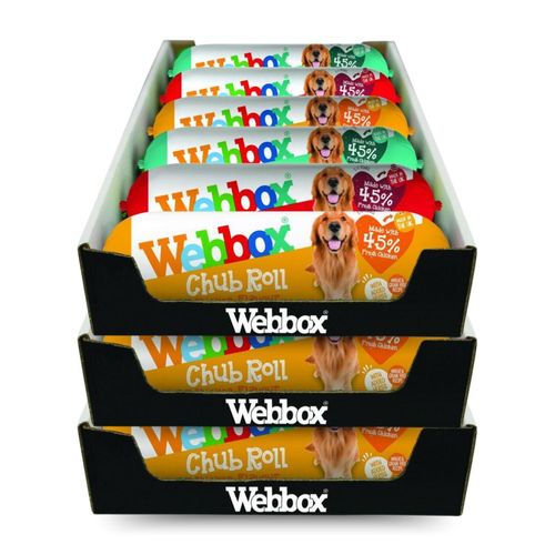 Webbox Chub Rolls Assorted Flavours Adult Dog Pet Food 10.8kg Assorted 15 x 720g | eBay UK