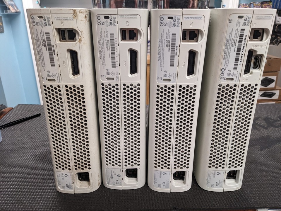 Lot of 4 Broken Microsoft Xbox 360 White Consoles Only Parts/Repair | eBay