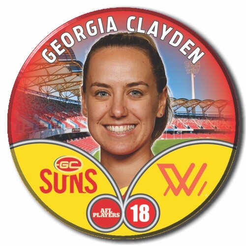 2023 AFLW S7 Gold Coast Suns Player Badge - CLAYDEN, Georgia | eBay ...
