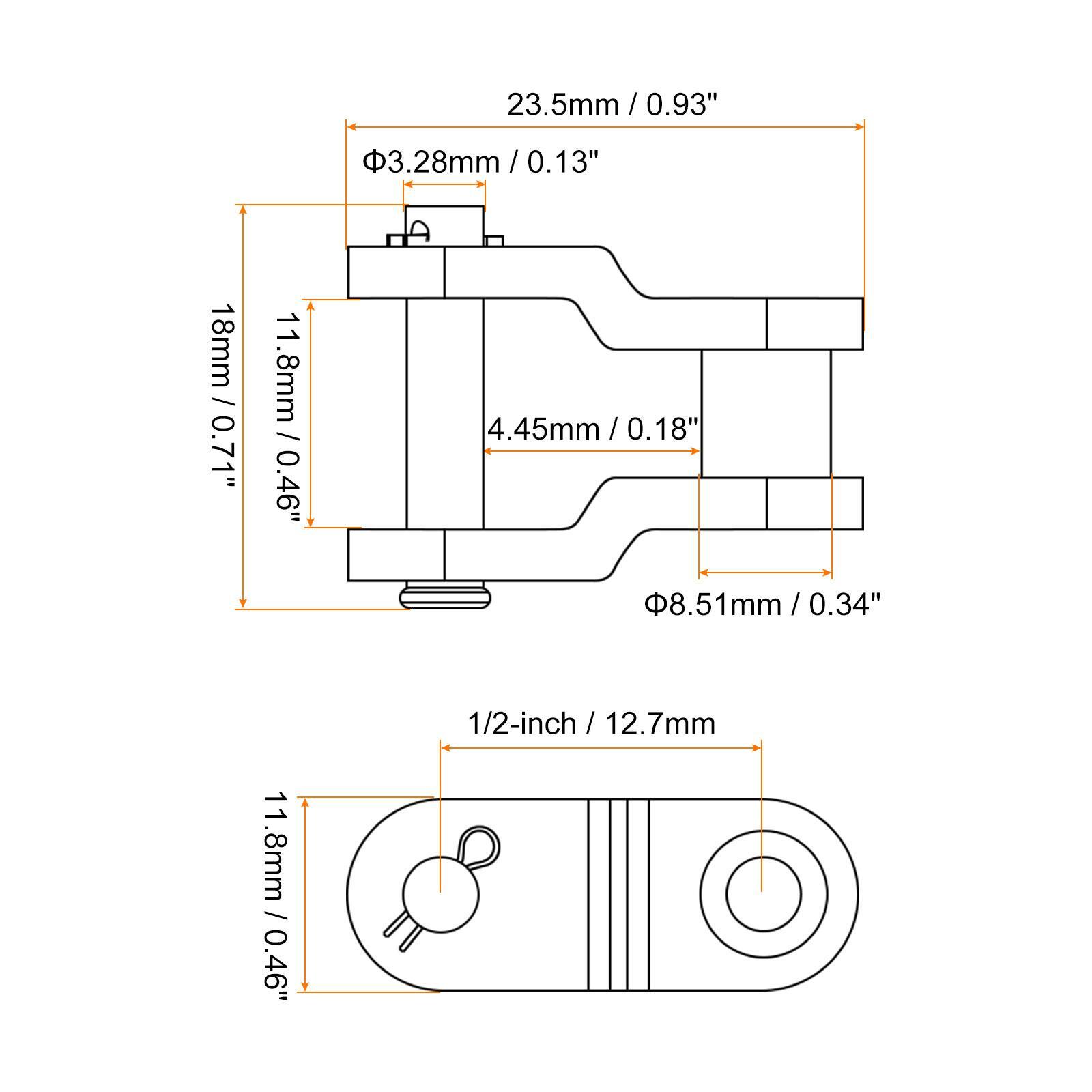 5Pcs 08B Chain Offset Half Link Roller, 1/2" Pitch Carbon Steel Split ...