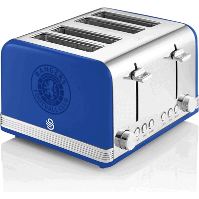 Swan Retro Rangers 4 Slice Toaster Defrost Reheat And Cancel Function ...