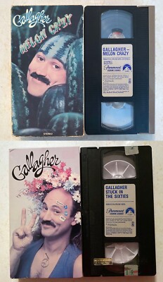 VHS: Gallagher: Melon Crazy + Stuck In The Sixties 60s: lot comedy | eBay