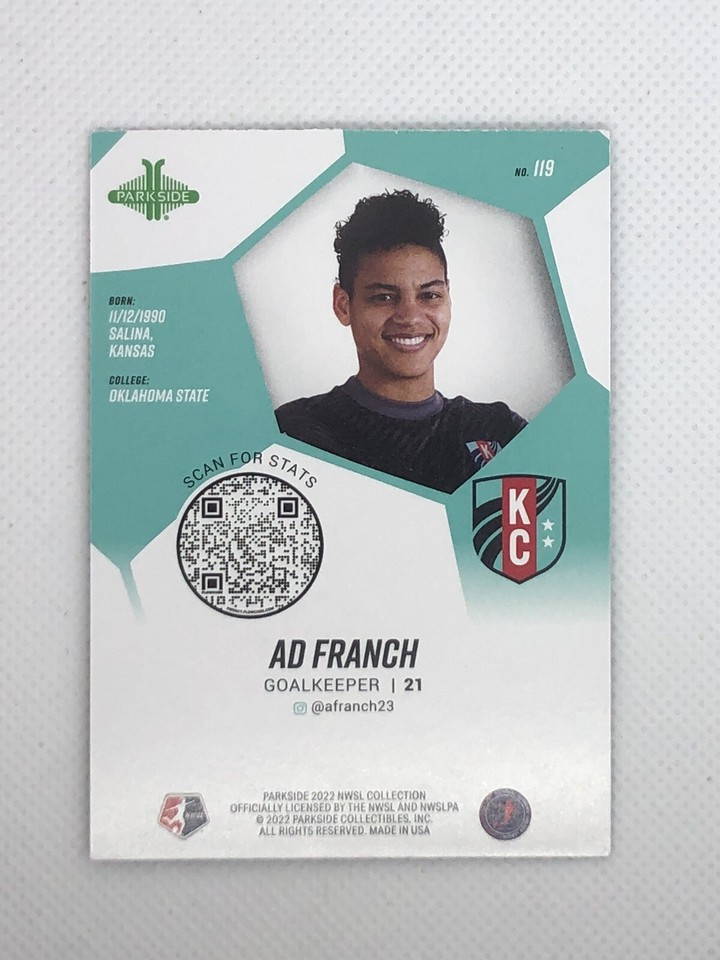 2022 Parkside NWSL | #119 AD Franch Kansas City | Foil Board - Fresh ...