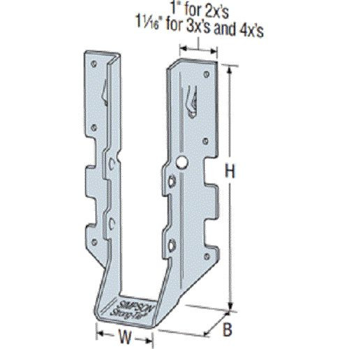 Simpson Strong-tie 2x8 Joist Hanger ZMX LUS28Z for sale online | eBay