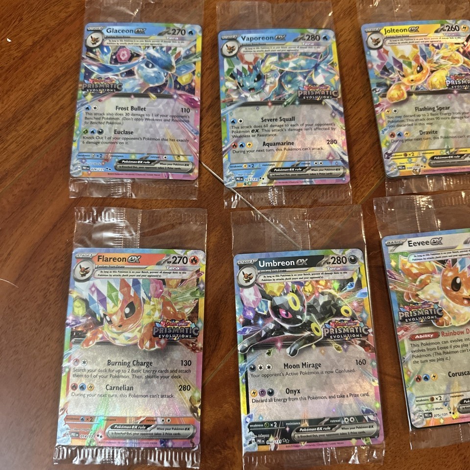 Prismatic Evolutions Surprise Box Stamped EX Promo Cards 9/9 Complete ...