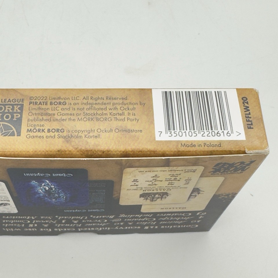 Pirate Borg Reference Cards Free League 2022 Edition OPEN BOX SEALED ...