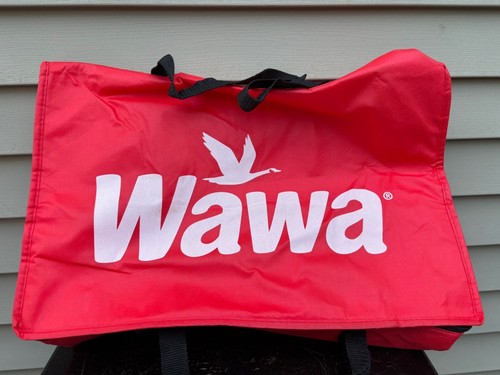 Official red WaWa Hot & Cold Insulated Pizza Food Carrying Zipper Bag ...