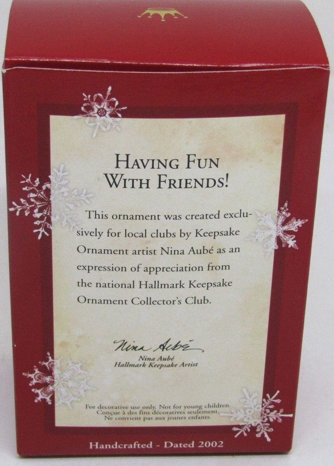 Vintage 2002, Hallmark Keepsake Ornament, "Having Fun with Friends ...