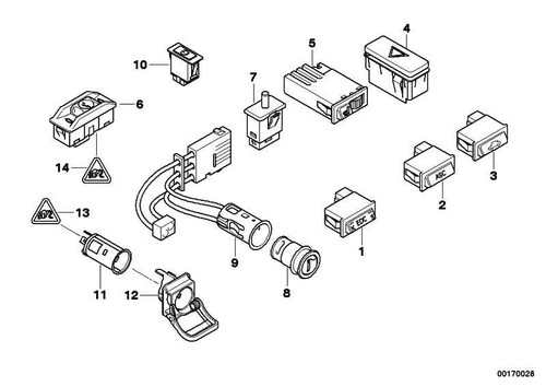 Original BMW 61346843098 - Aufnahme Steckdose 5er 3er X5 6er X6 1er X3 ...