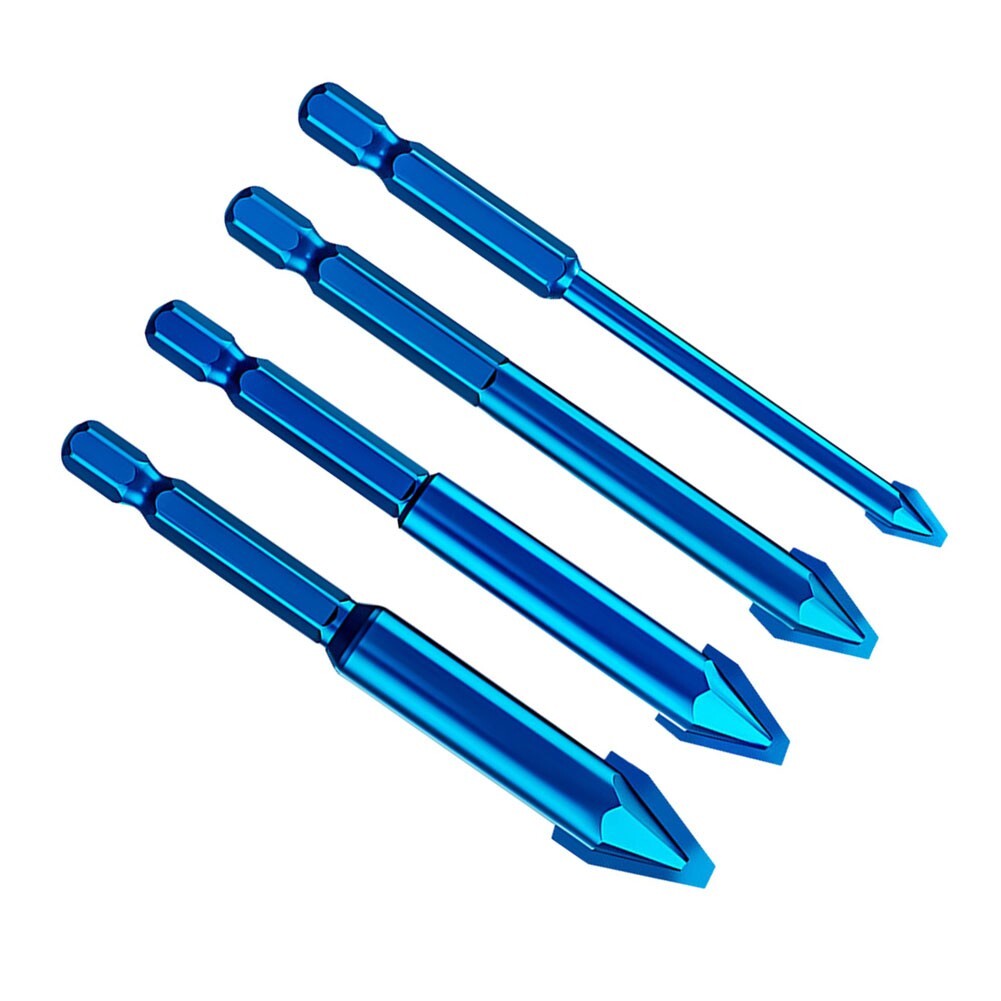 Long Lasting 4pcs Tilted Hex Shank Triangular Bit Set for All Materials ...