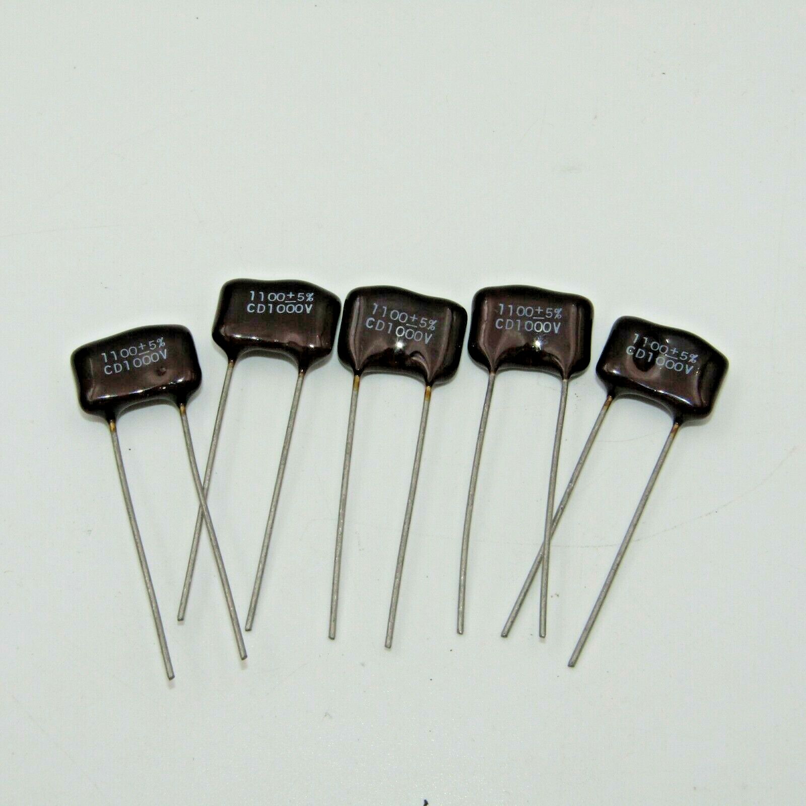 ( 5 PCS ) 1100pF 500v 5% Dipped Mica Capacitor Cornell Dubilier Audio ...