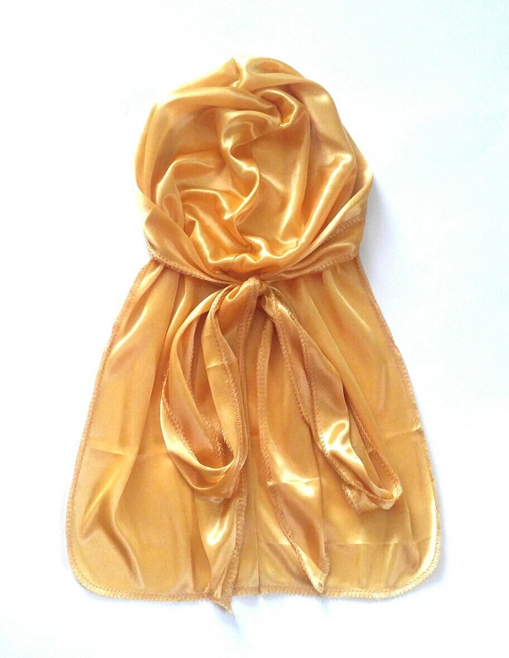 Gold Durag 8 Pack Men Women Fashion Doo Rag Headwrap Headwear Tie Back ...