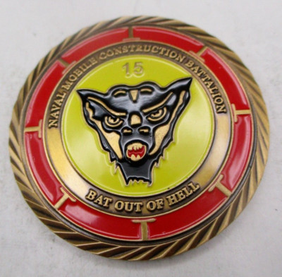 US Navy Naval Mobile Construction Battalion 15 NMCB Challenge Coin | eBay