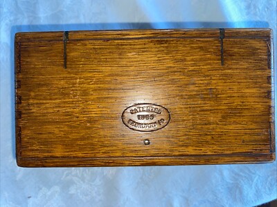 Antique 1889 Folding Oak “Singer” Sewing Machine Accessory box with ...