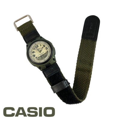 CASIO Discontinued AW-80V-3BJH Hook and Loop Closure Strap Ana-Digi ...