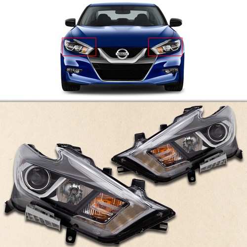Halogen Headlight Headlamp for 2016 2018 Nissan Maxima Driver Passenger ...