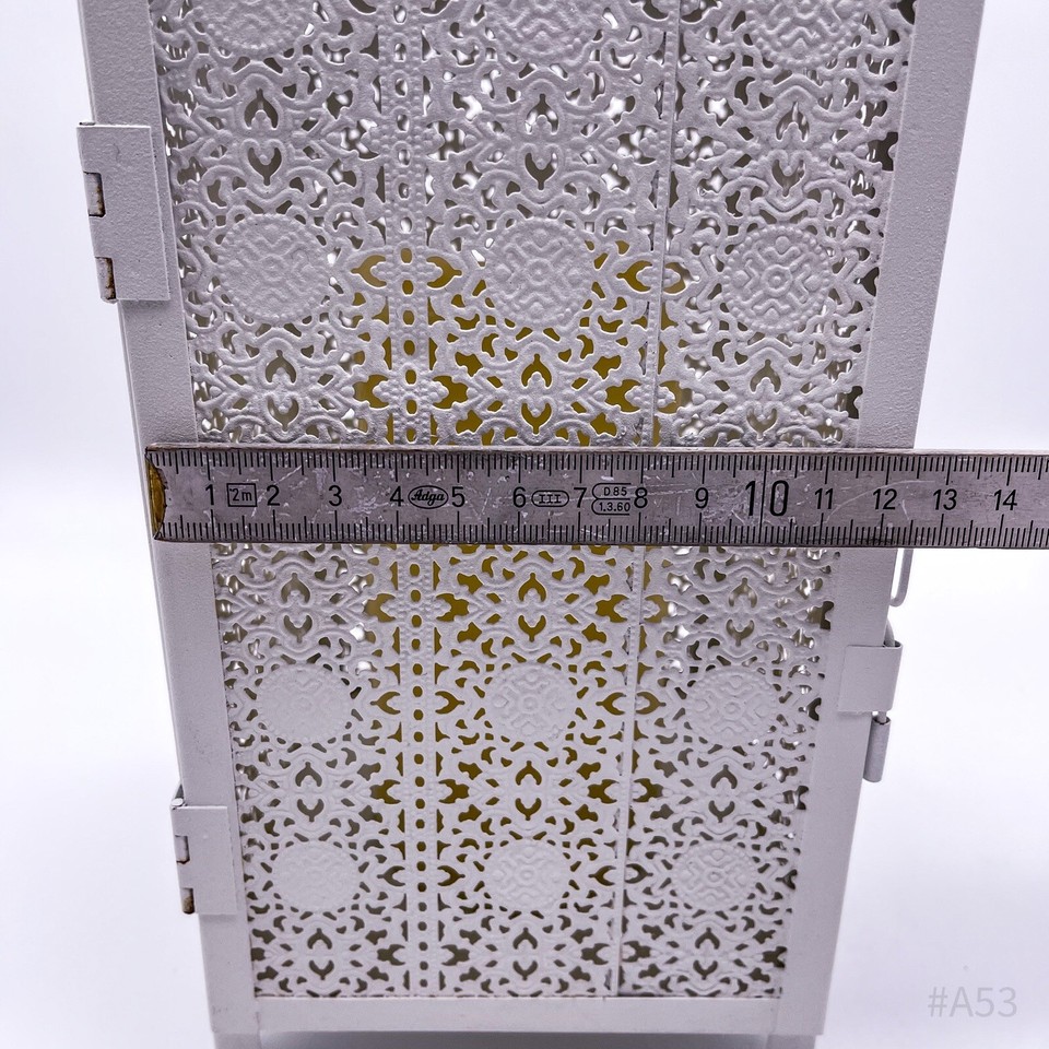 Middle Eastern Lantern,Lantern With Pattern & LED Block Candle - Decor ...