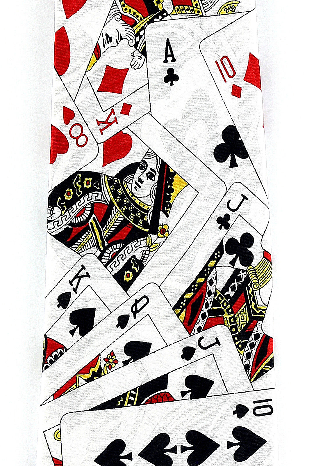 Straight Flush Mens Neck Tie Gaming Bridge Card Suits Poker Gambling ...