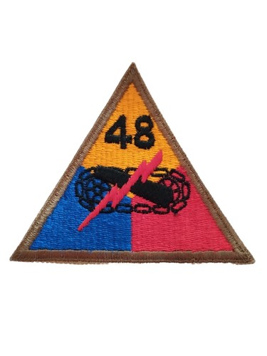 Patch US 48th Armored division cut edge 100 % ORIGINAL | eBay