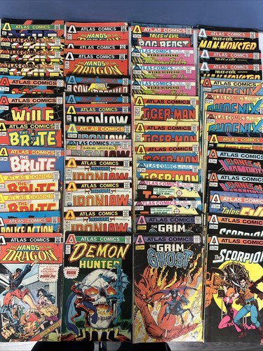 ATLAS SEABOARD 1975 Bronze-Age Lot of 48 Comics Wulf Iron Jaw Brute ...