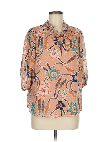 J by Joie Women Brown 3/4 Sleeve Blouse M | eBay