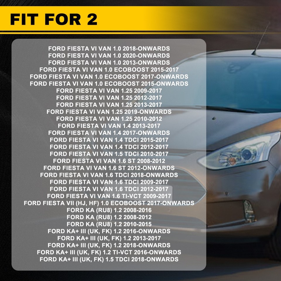 2SET For Ford Fiesta Radiator Coolant Expansion Header Tank with Cap ...