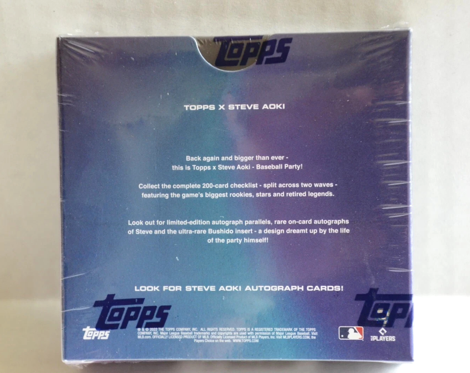 Topps x Steve Aoki Baseball Party Wave 1 Trading Cards Factory Sealed ...