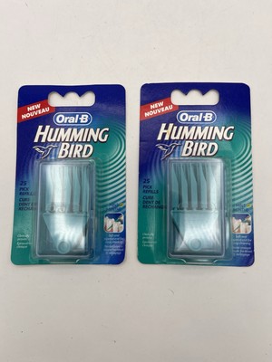 Oral-B Humming Bird Pick Refills Mint 2 Packs 50 Total Tooth Dental ...