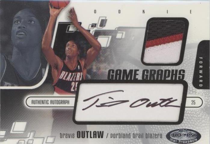 2003-04 Hoops Hot Prospects - Game Graphs Travis Outlaw #97 /400 (AU ...