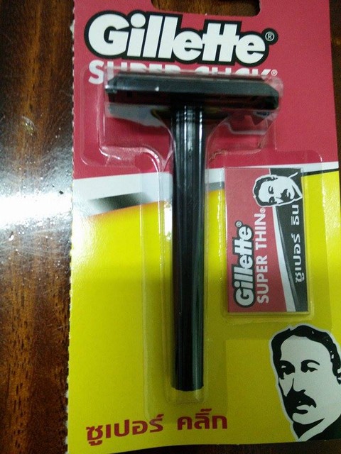 12 X Gillette Super Click Vintage Razor Thin Blade for Easy Safety Hair ...