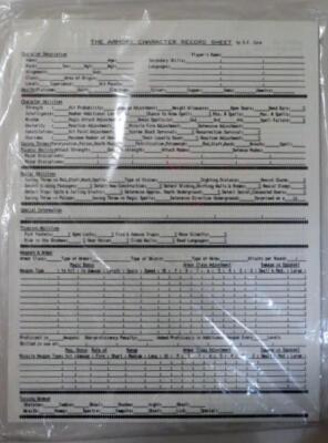The Armory - (45) The Armory Character Record Sheets - DF Cole RPG ...