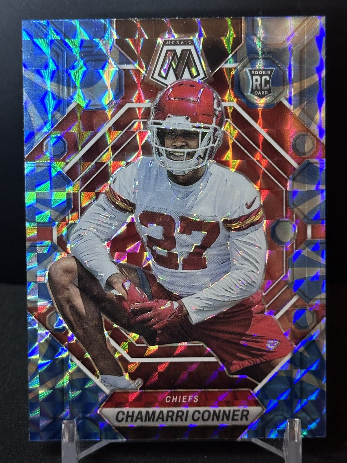 2023 Panini Mosaic #298 Chamarri Conner Blue Reactive Rookie Card RC ...