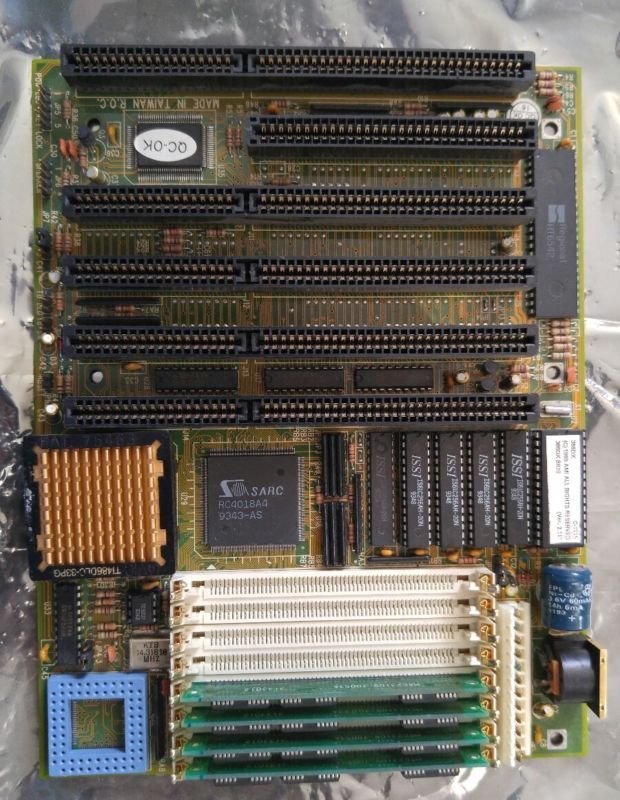 486 DLC33 motherboard Vintage Hardware - ISA 16 BIT 30 pin RAM RARE 4 ...