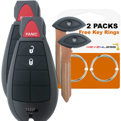 2PCS for 2013 2014 2015 2016 2017 2018 Dodge Ram 1500 2500 3500 Remote ...