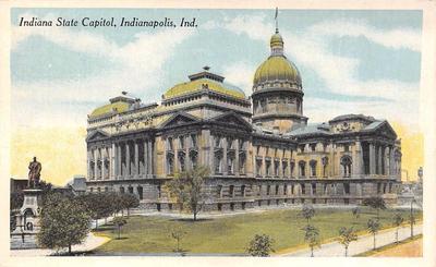 INDIANAPOLIS, IN Indiana STATE CAPITOL 1917 Postcard | eBay
