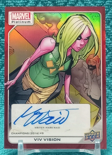 2022 Marvel Platinum VIV VISION Mark Waid Creators Auto Red Rainbow ...