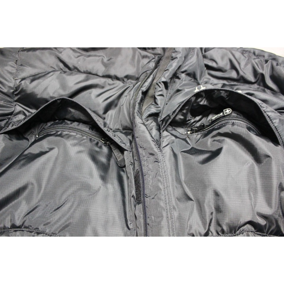 FUBU vintage Y2K men's full zip hooded down filled winter puffer snow ...